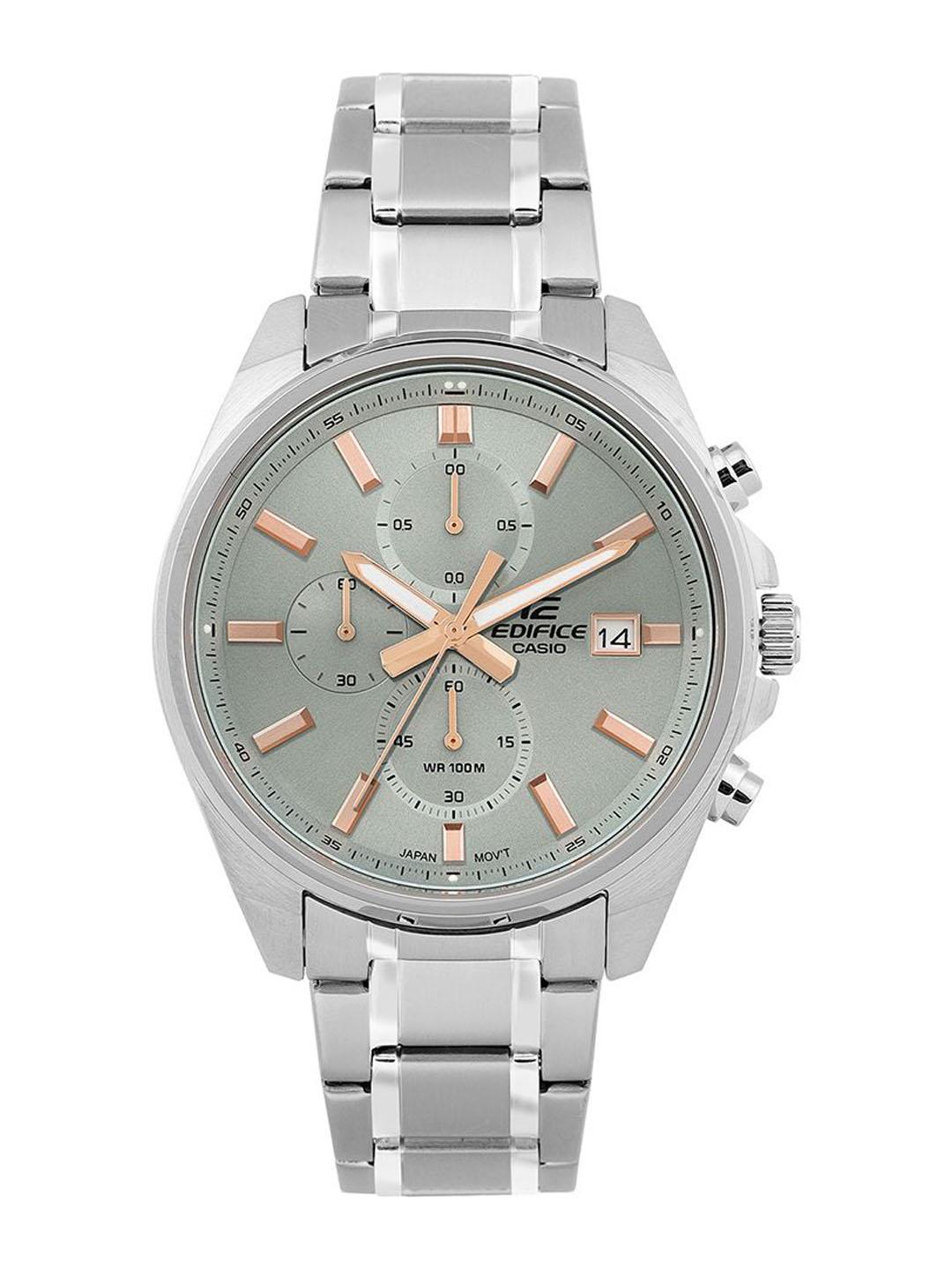 Buy CASIO Edifice Men Dial & Stainless Steel Cuff Straps Analogue Watch ...