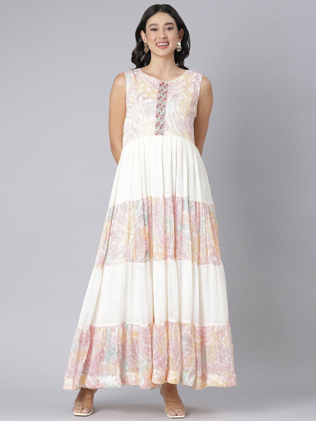 Buy Neerus Women Print Chiffon Maxi Dress - Dresses for Women 34680016 ...
