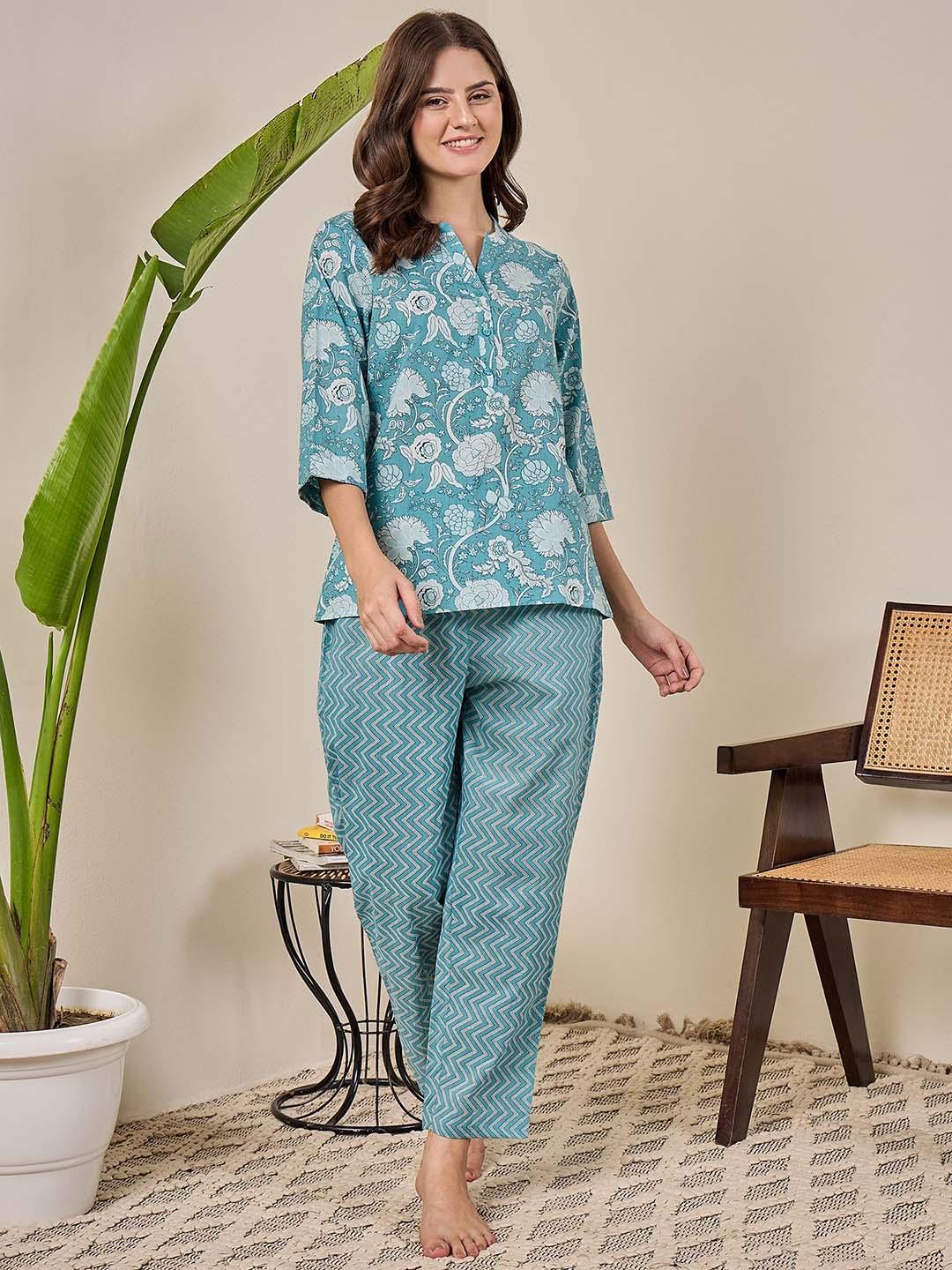 Buy July Floral Print Pyjama Set - Night Suits for Women 34652226 | Myntra