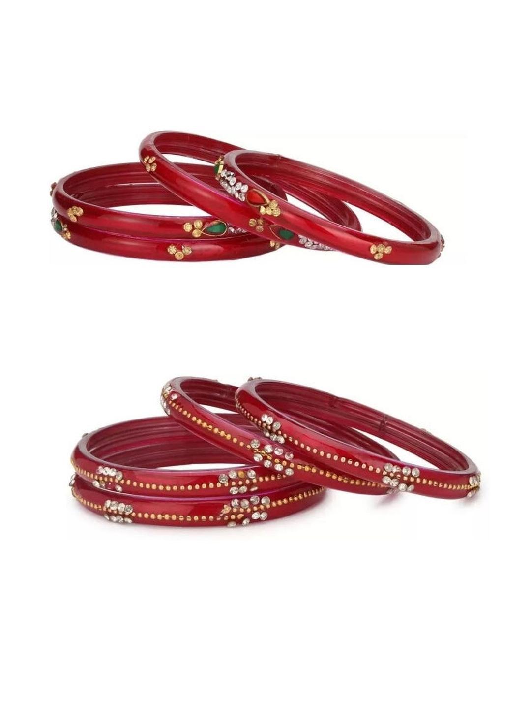 Buy 1ST TIME Red Traditional Bangles Set - Bangle for Women 35126590 ...