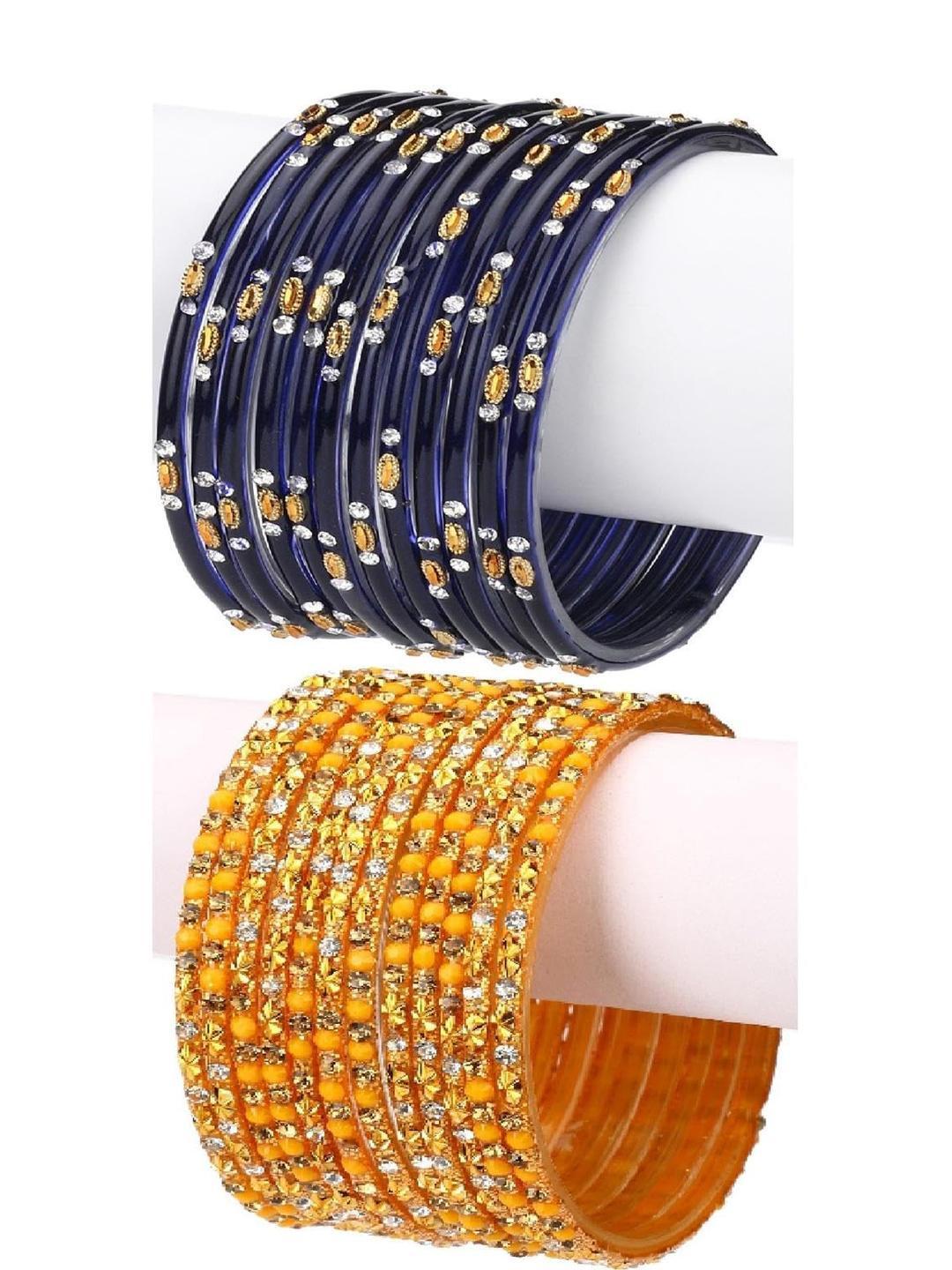 Buy 1ST TIME Set Of 24 Stones Studded Bangles - Bangle for Women ...