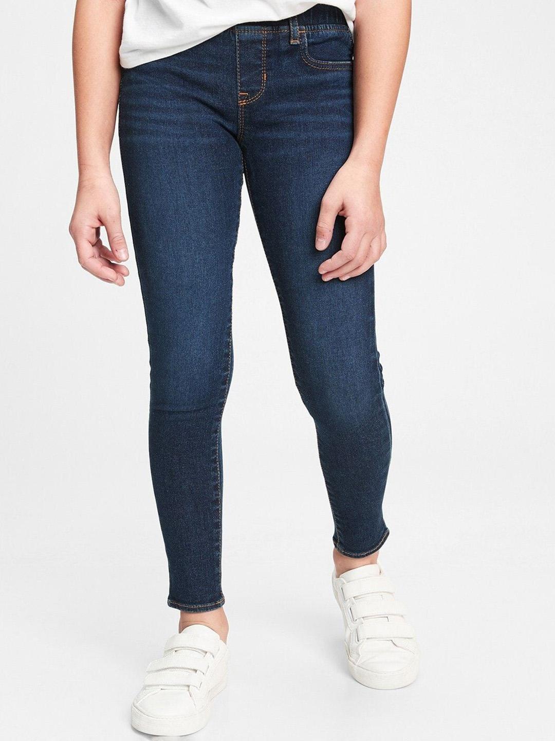 Buy GAP Girls Light Fade Mid Rise Slim Fit Jeans - Jeans for Girls ...