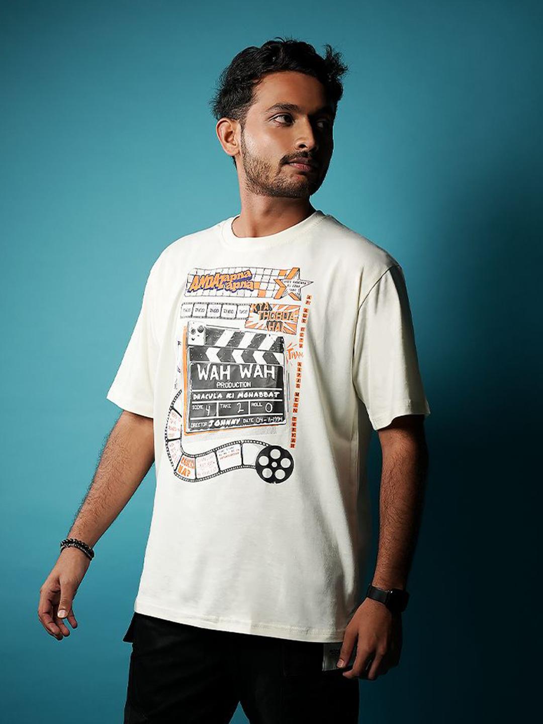Buy Ascend 47 Andaz Apna Apna: Wah Wah Productions Oversized T Shirt ...
