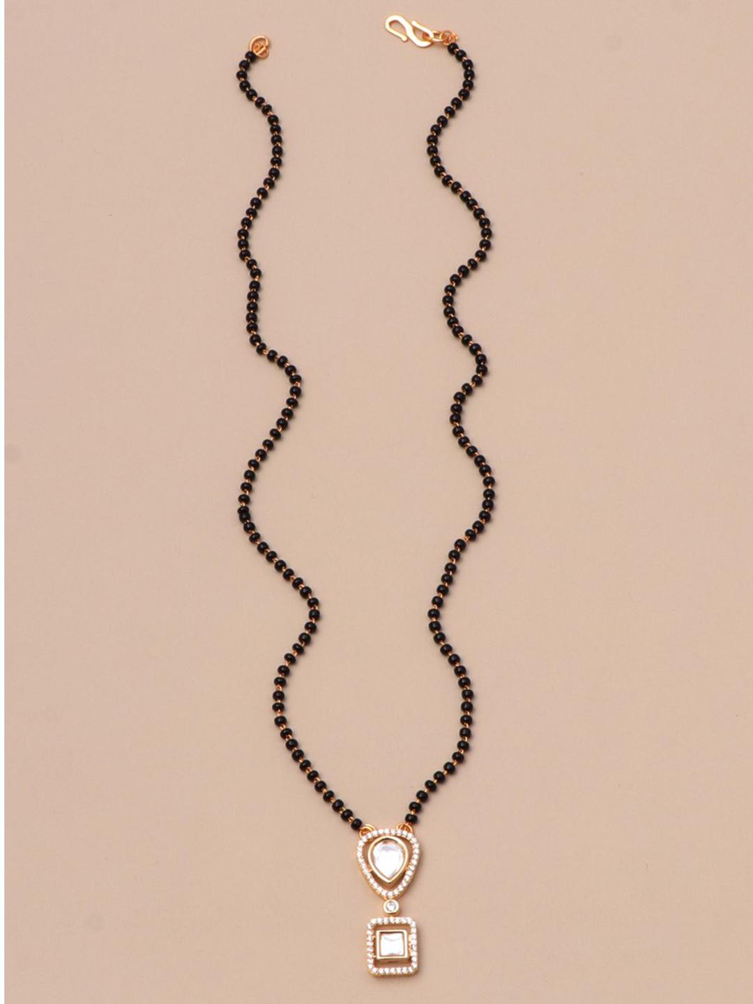 Buy CAPILITE Jewellers Gold Plated American Diamond Studded Mangalsutra ...