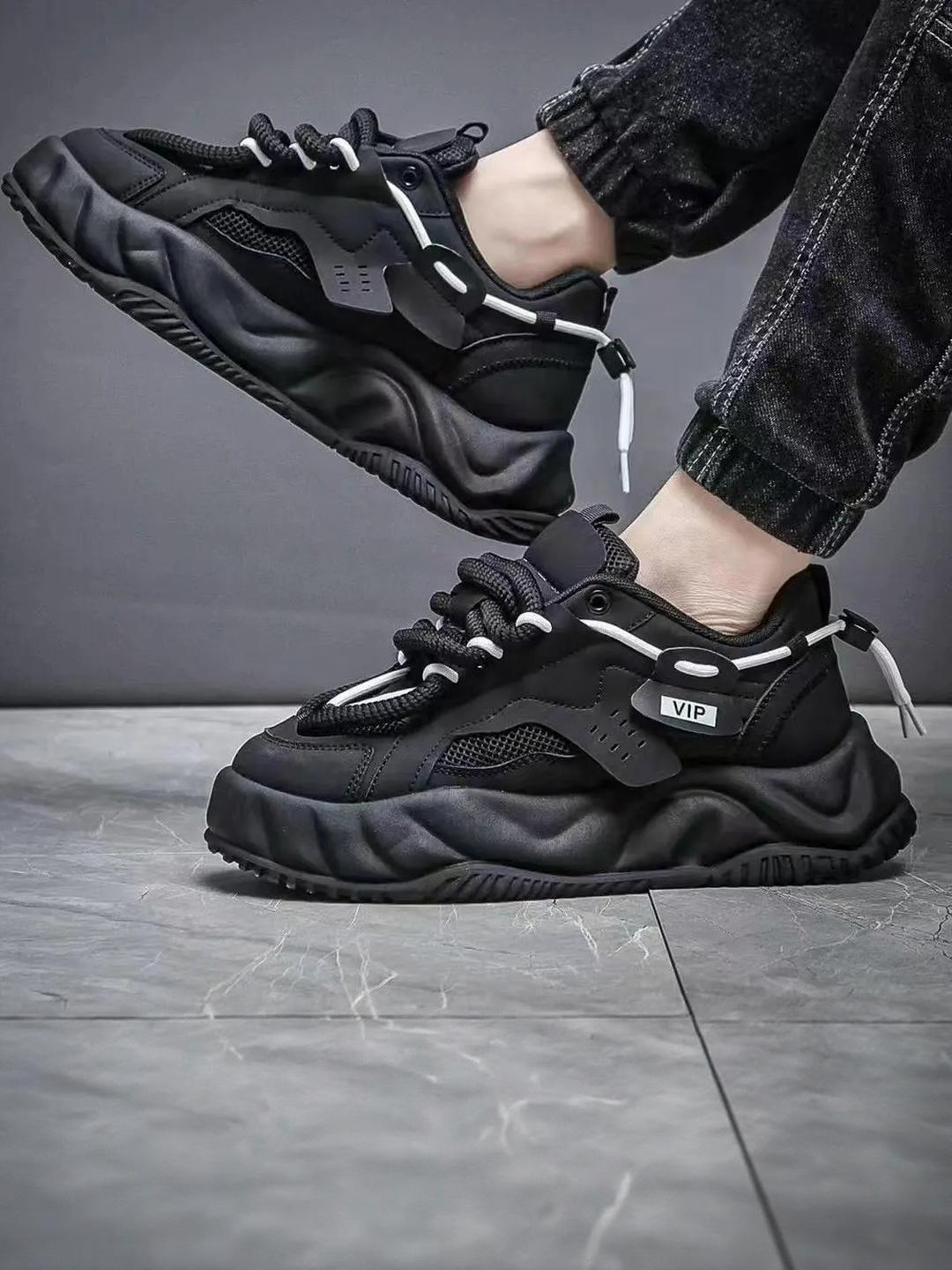 Buy Akiko Men High Top Black Sneakers Mess Rubber Sole - Casual Shoes ...