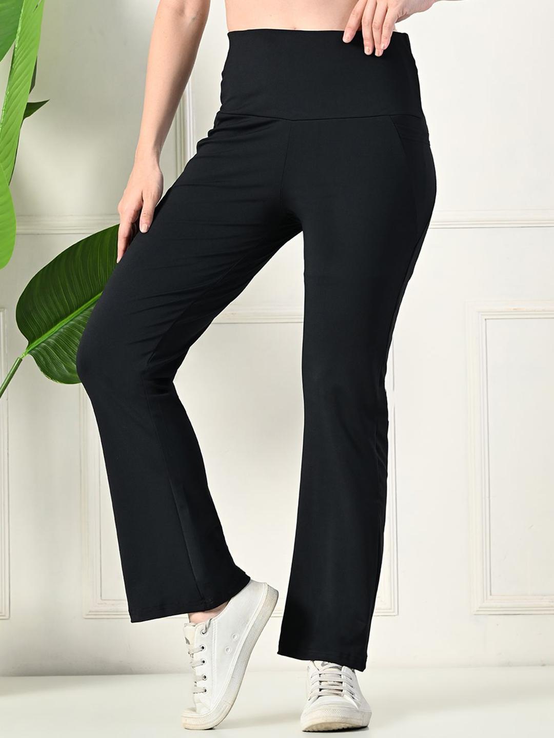 Buy FITINC Relaxed Fit High Waist Stretchable Flared Tights - Tights ...