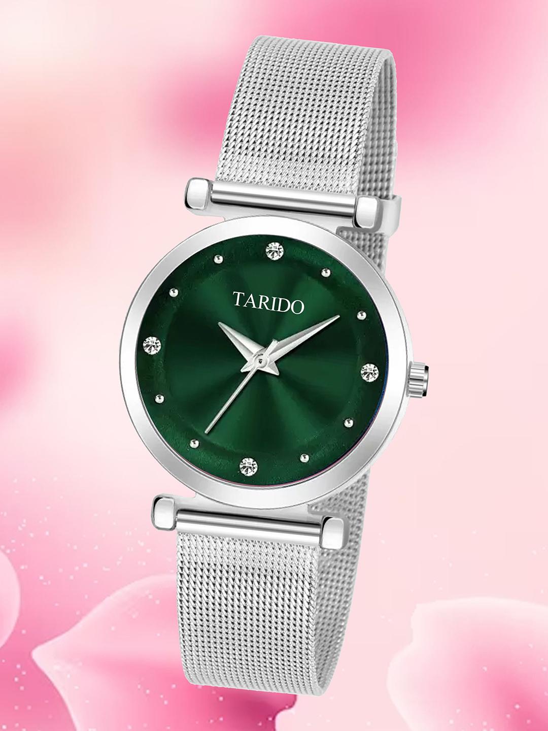 Buy TARIDO Men Embellished Dial & Bracelet Style Straps Analogue Watch ...