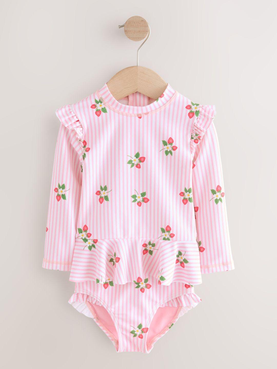 Buy NEXT Infant Girls Pure Cotton Swim Top & Shorts Set - Swimwear for ...