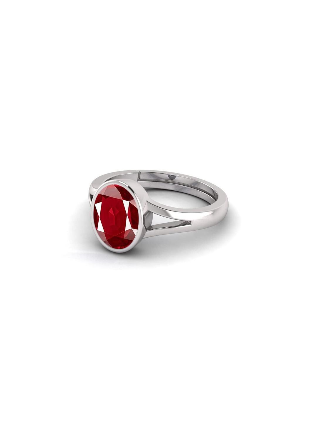 Buy 14.25 Ratti Natural Lab Certified Ruby Manikya Gemstone Ring With ...