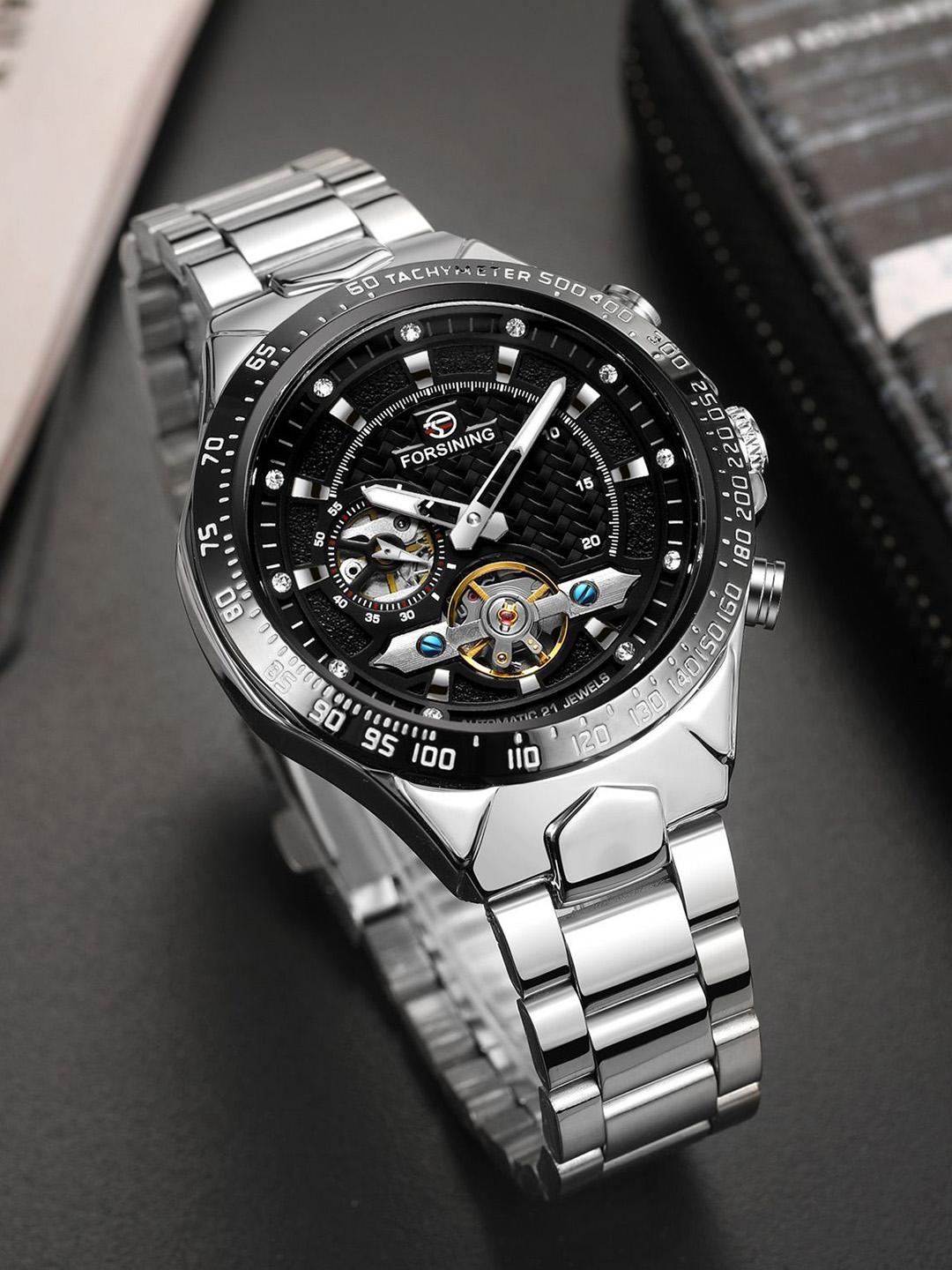 Buy FORSINING Men Skeleton Mechanical Watch With Automatic Movement ...