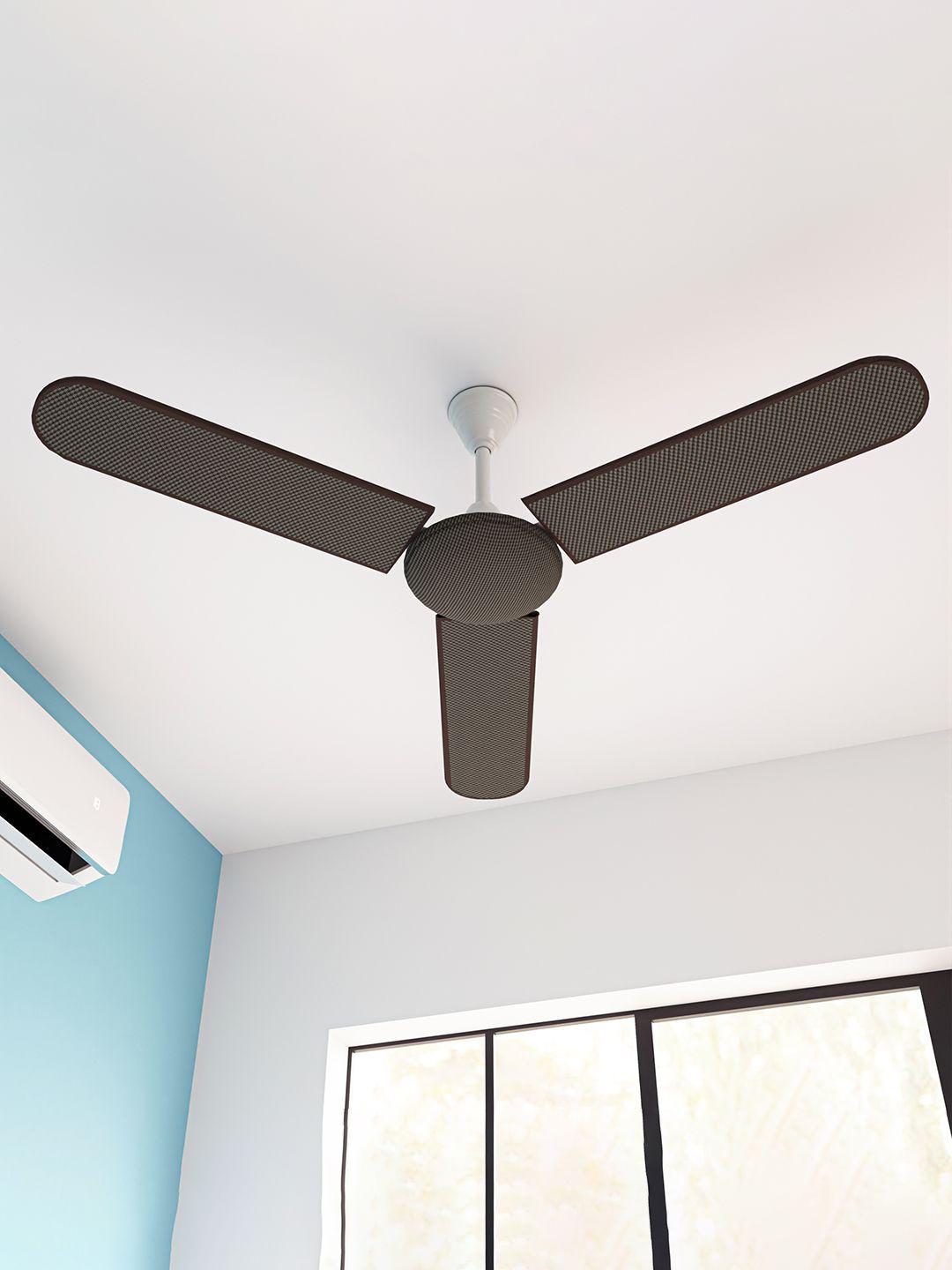 Buy Kuber Industries Brown Printed Ceiling Fan Cover Full Attachable ...