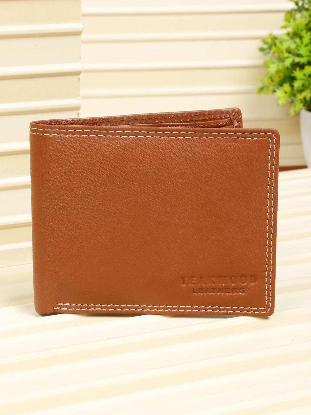 Buy Teakwood Leathers Men Leather Two Fold Wallet - Wallets for Men ...