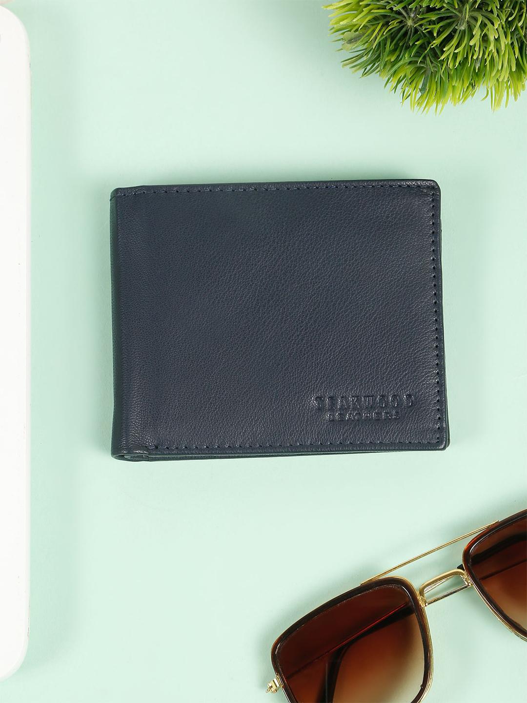 Buy Teakwood Leathers Men Leather Two Fold Wallet - Wallets for Men ...