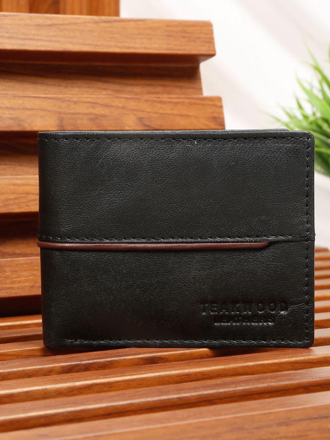Buy Teakwood Leathers Men Leather Two Fold Wallet - Wallets for Men ...