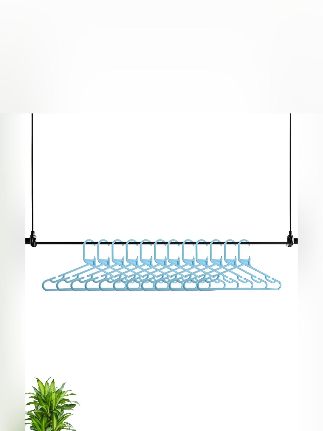 Buy Aura Blue 12 Pieces European Style Multi Purpose Clothes Hanger ...