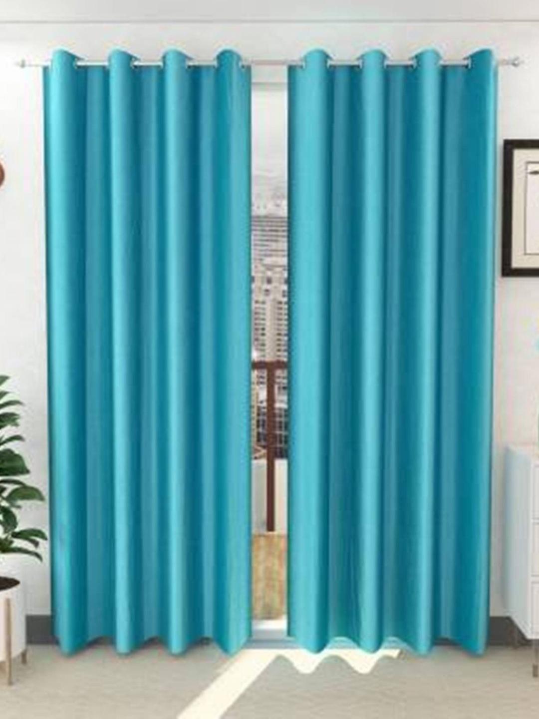 Buy BELLA TRUE Blue 2 Pieces Door Fashion Curtains - Curtains And ...