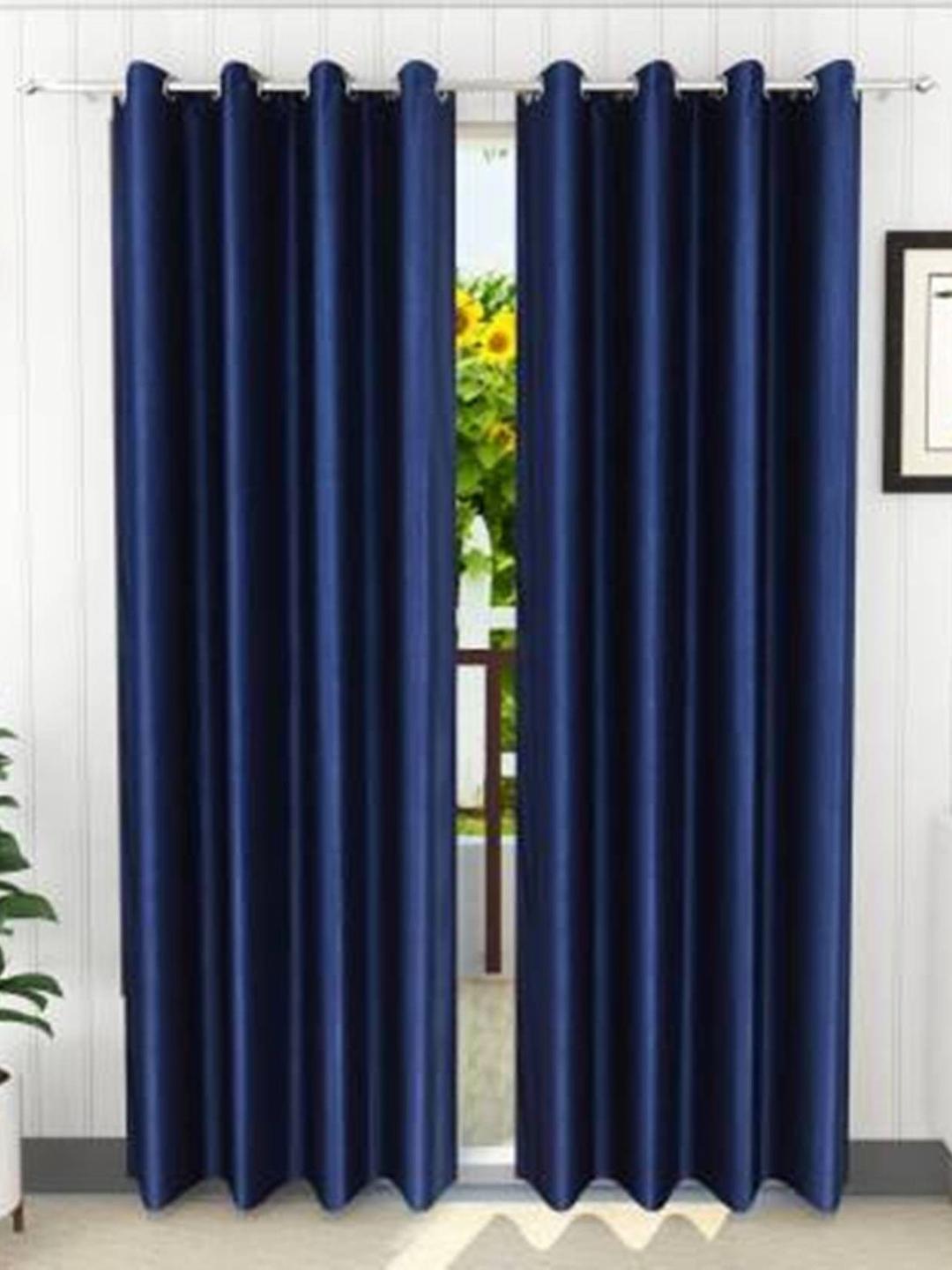 Buy BELLA TRUE Blue 2 Pieces Long Door Curtains - Curtains And Sheers ...