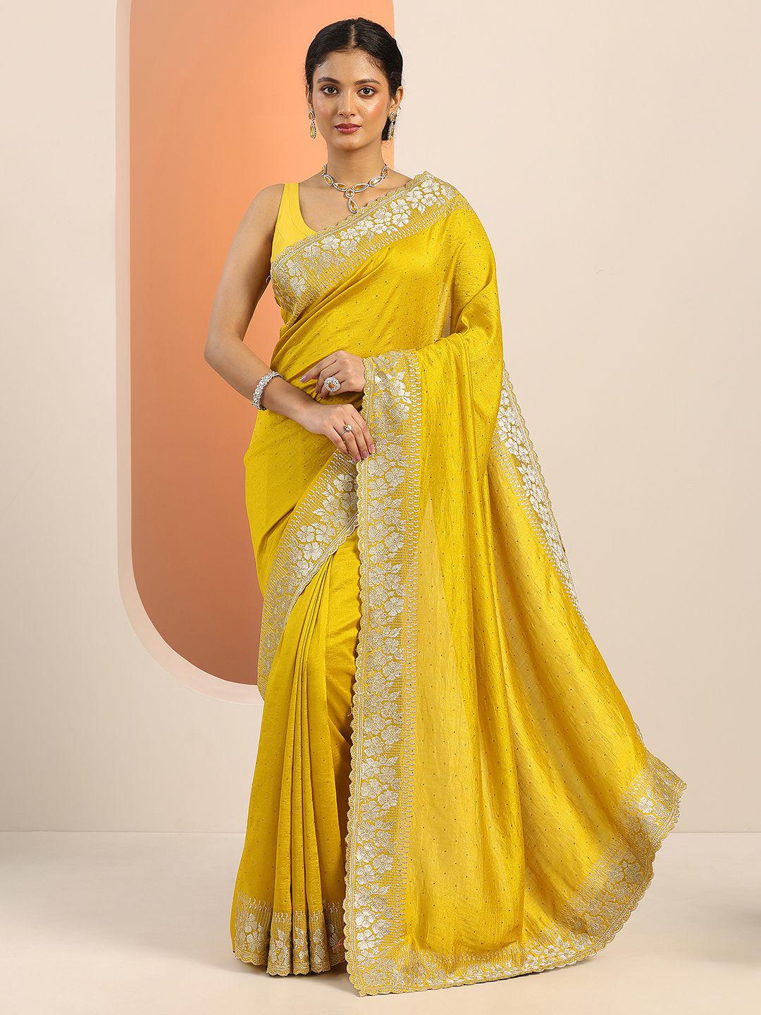 Buy Libas Embellished Beads And Stones Saree - Sarees for Women 35230641 | Myntra