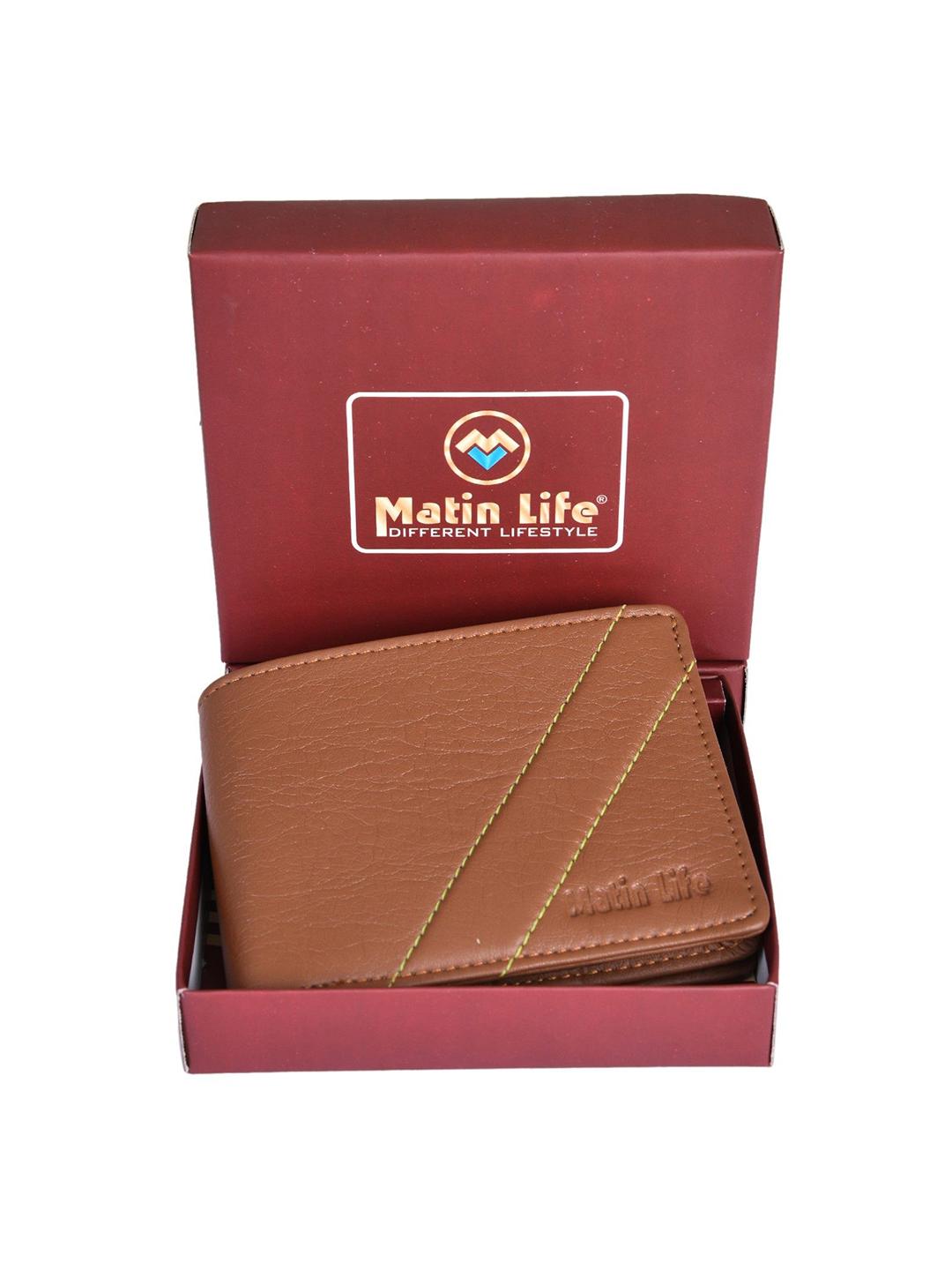 Buy MATIN LIFE Men Textured Two Fold Wallet - Wallets for Men 35231337 ...