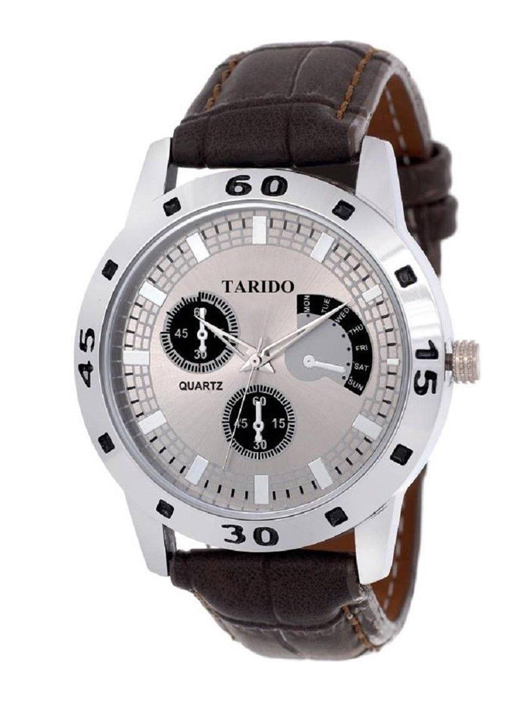 Buy TARIDO Men Embellished Dial & Straps Analogue Watch TD1634SL14 ...