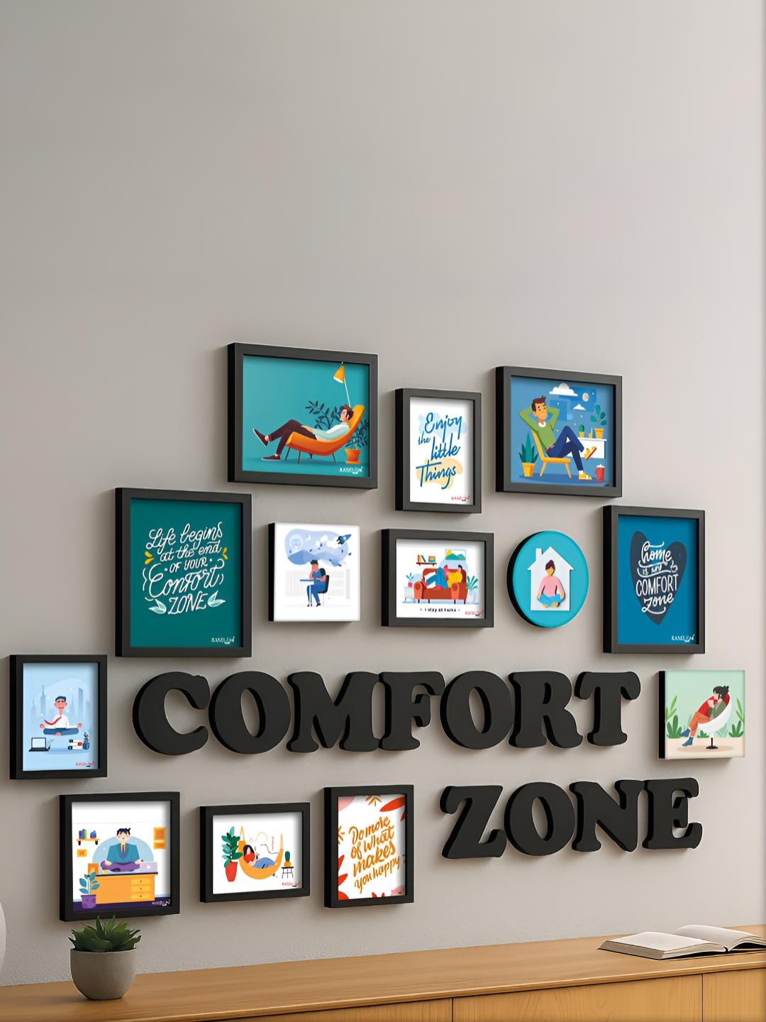 Buy RANDOM Set Of 10 Comfort Zone Wall Frame Set - Photo Frames for ...