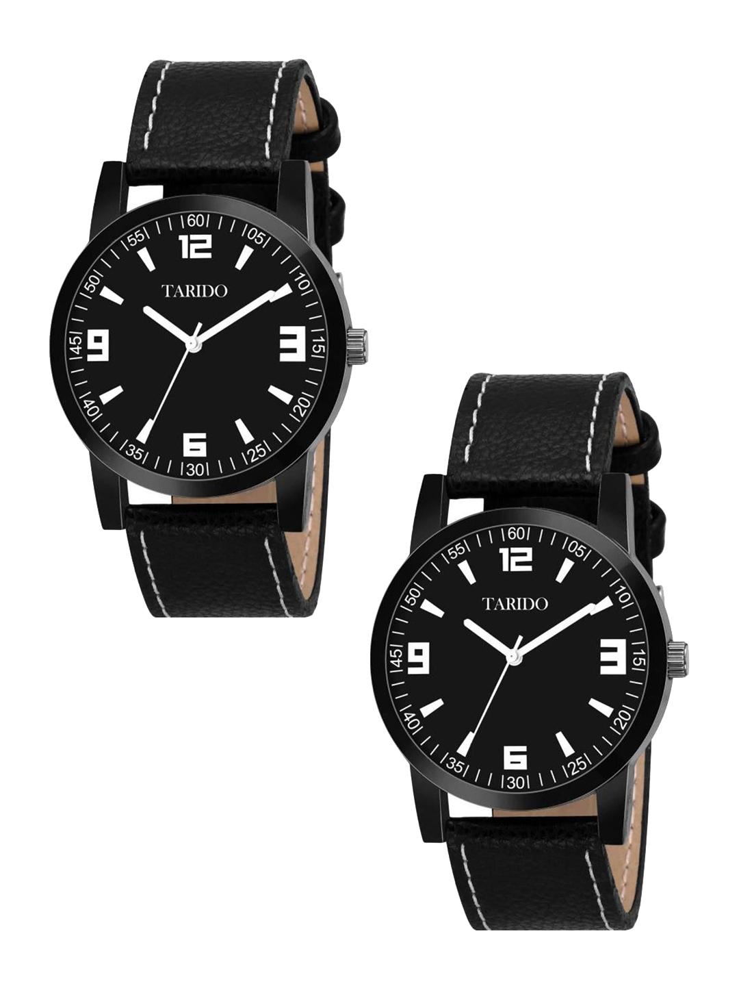 Buy TARIDO Men Pack Of 2 Dial & Straps Analogue Watch ...