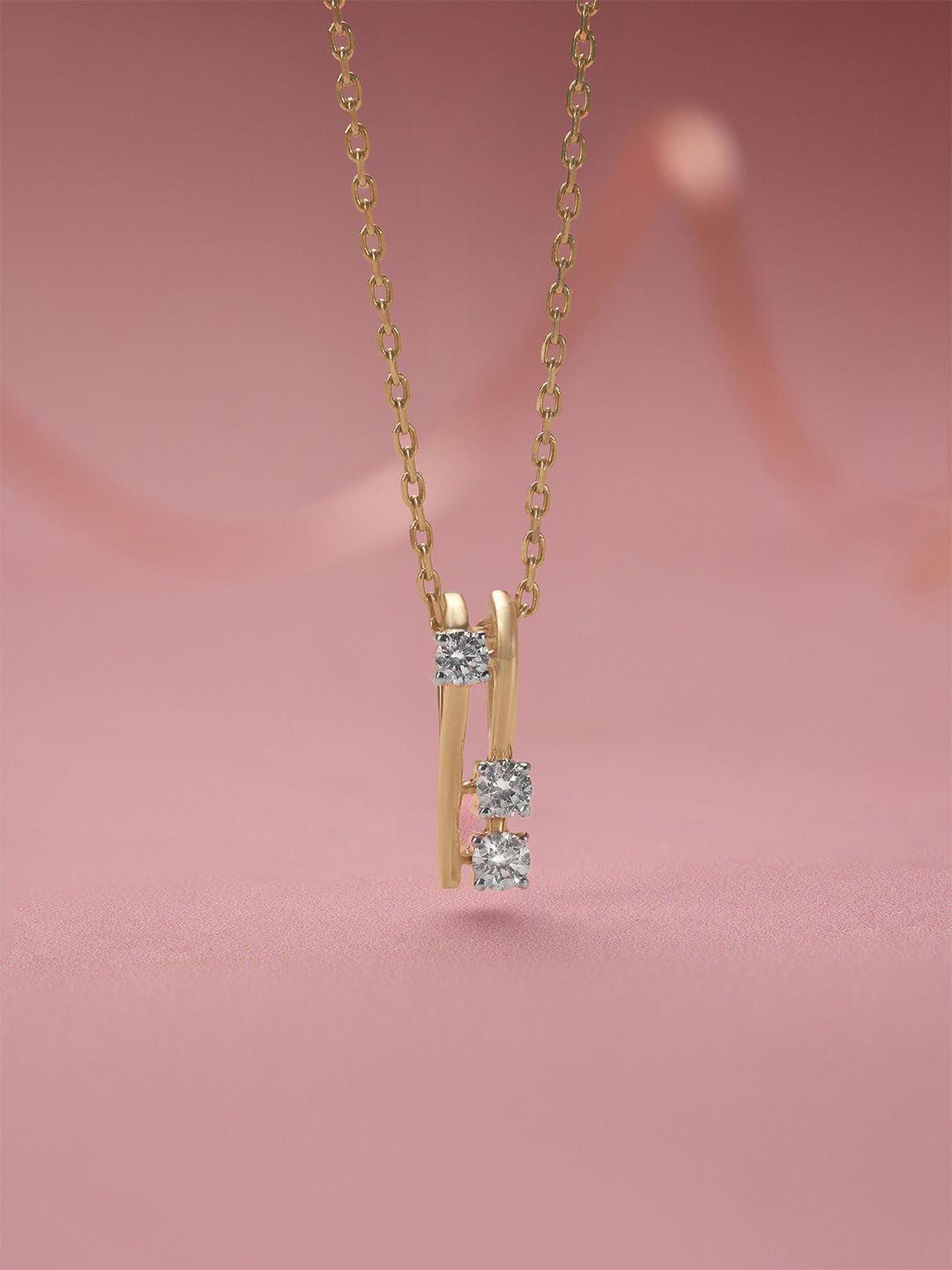 Buy Mia By Tanishq 14KT Gold Chic Ladder Diamond Pendant - Pendant ...