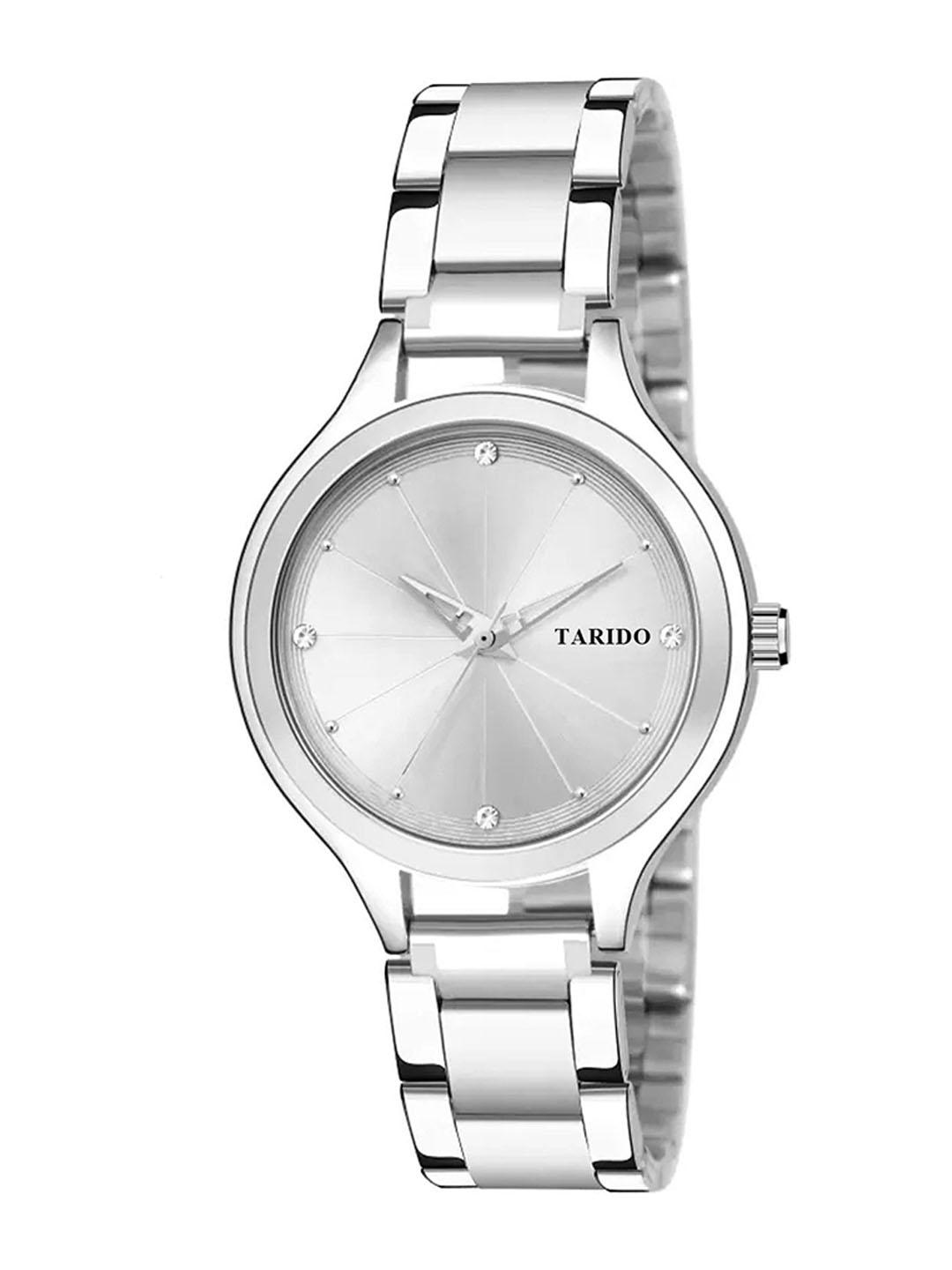 Buy TARIDO Embellished Dial Analogue Watches Diamond Dial Girls Silver ...