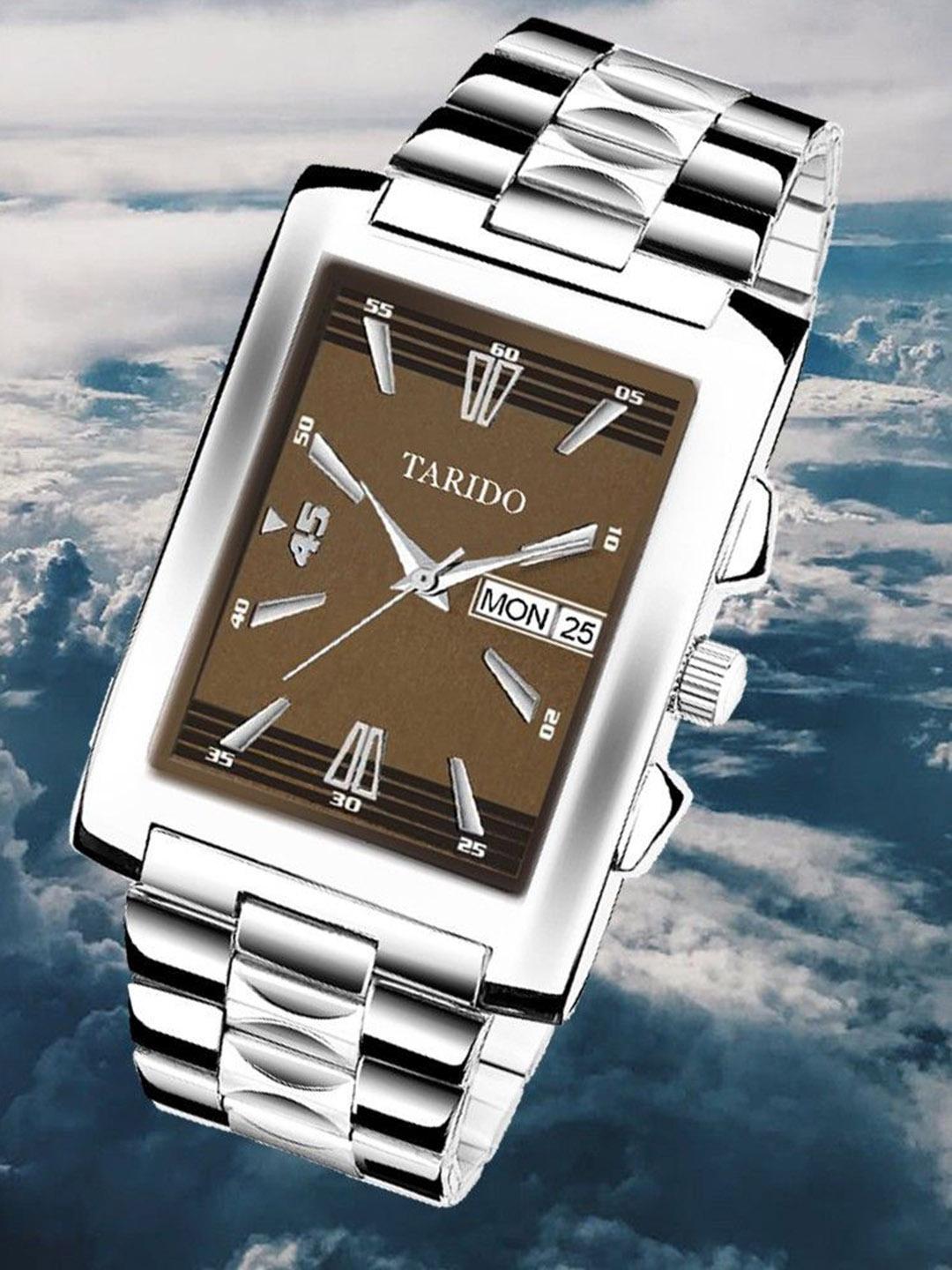 Buy TARIDO Men Patterned Dial & Bracelet Style Straps Analogue Watch TD ...
