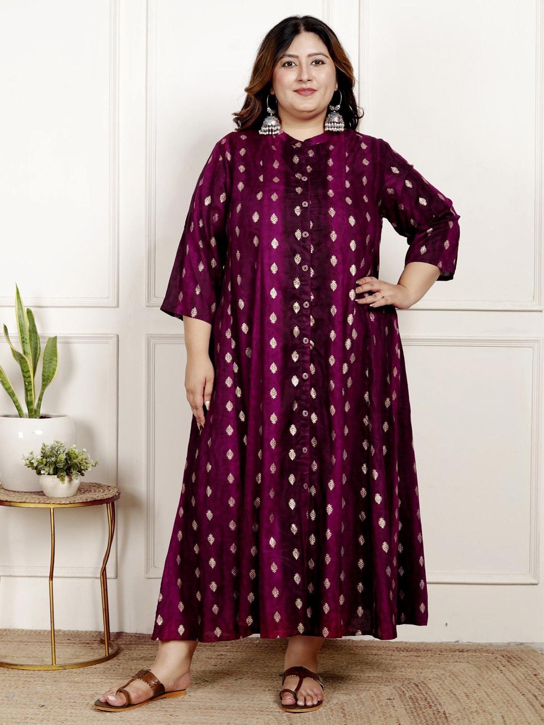 Buy Swasti Women Ethnic Motifs Print Maxi Dress - Dresses for Women ...