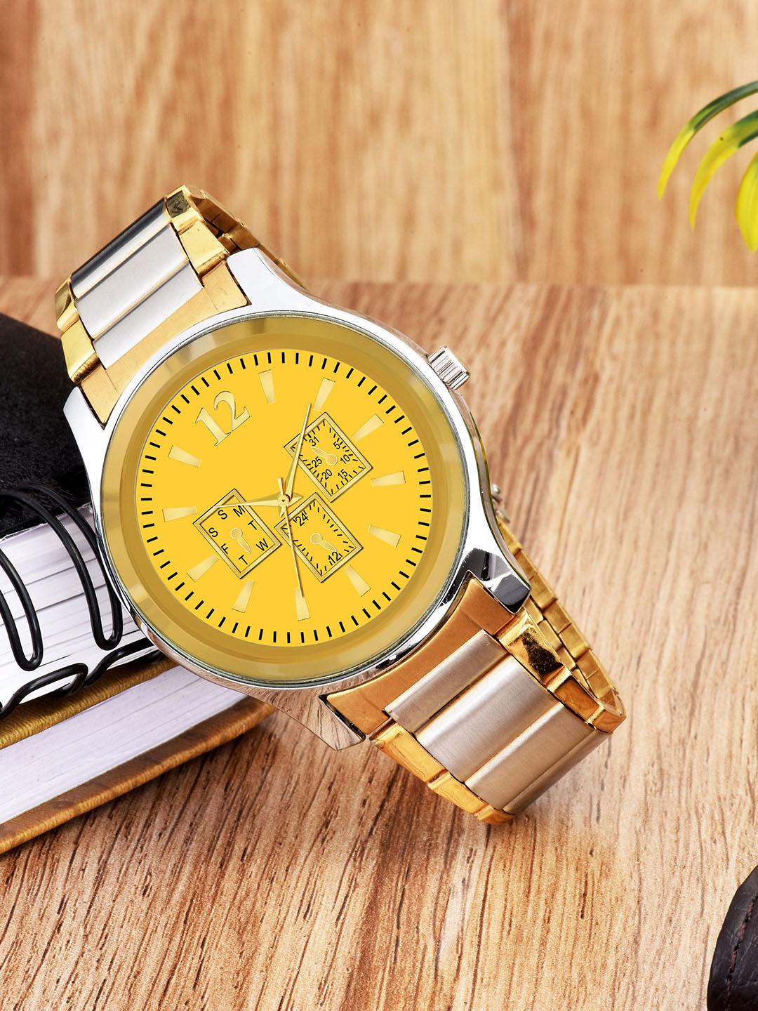 Buy CSAMON Men Printed Dial & Stainless Steel Straps Analogue Watch GP ...