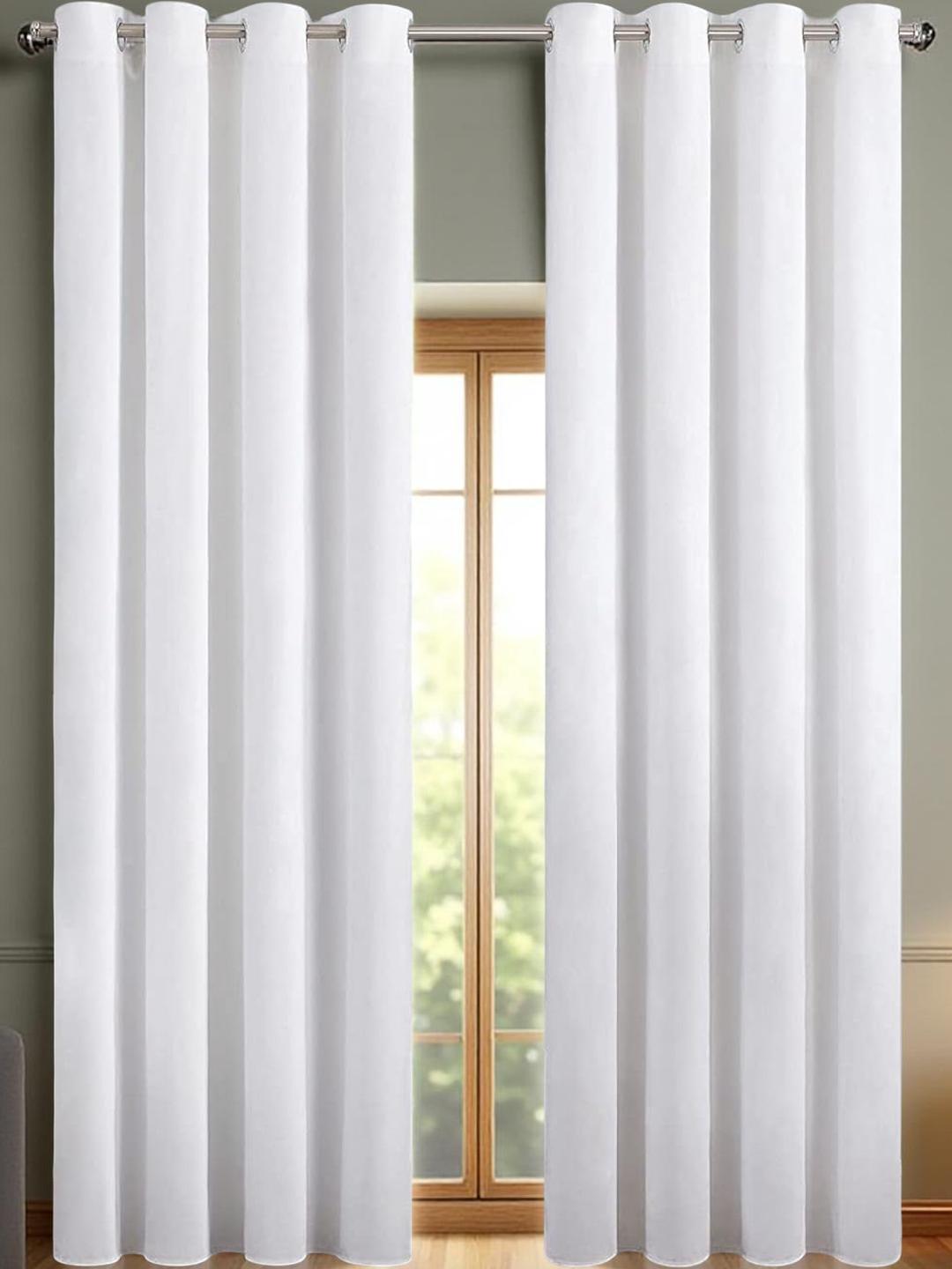 Buy IVAZA White Polyester Door Curtains - Curtains And Sheers for ...