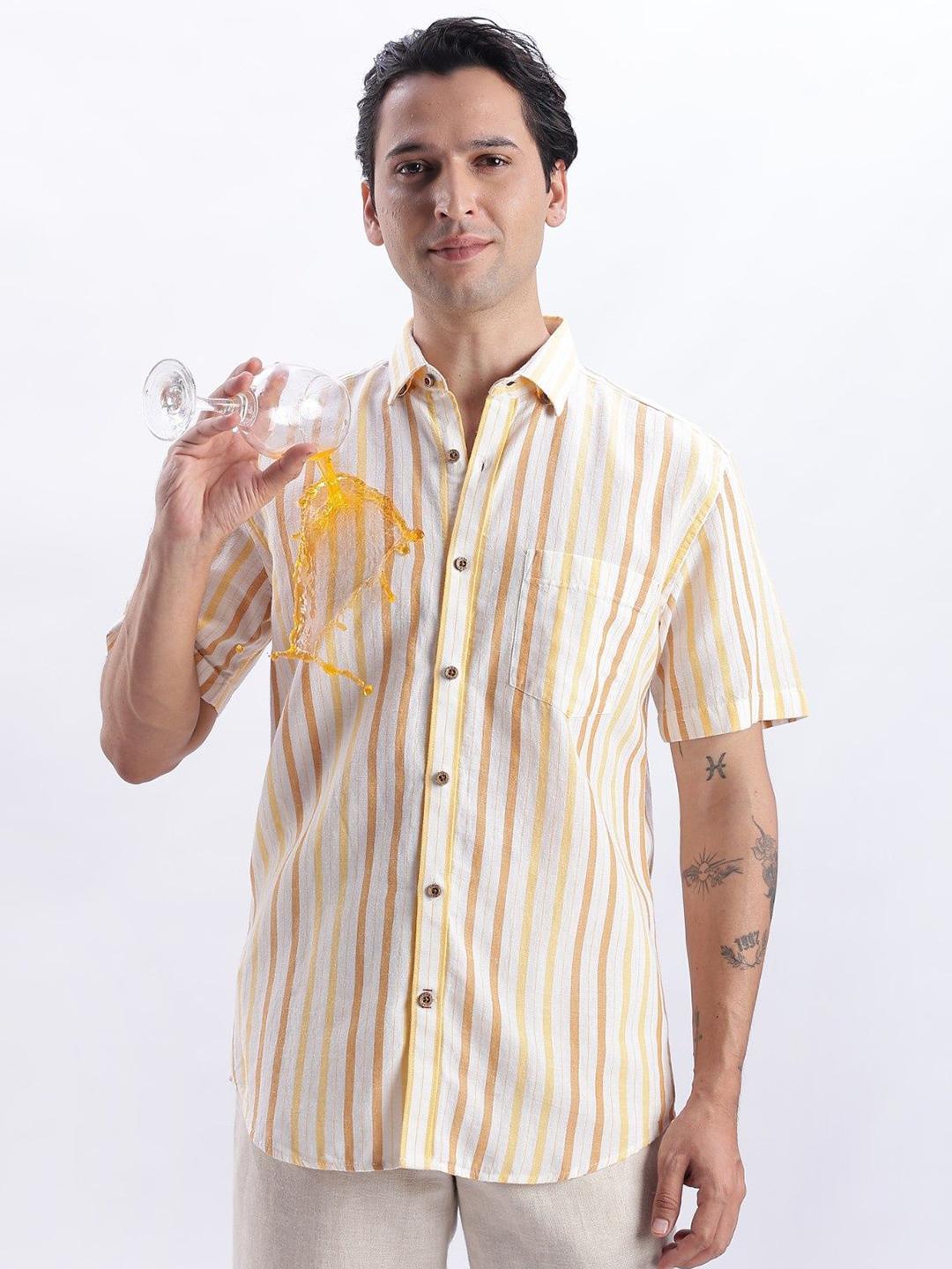 Buy TURMS Men Stain And Water Repellent Anti Odor Button Down Collar ...