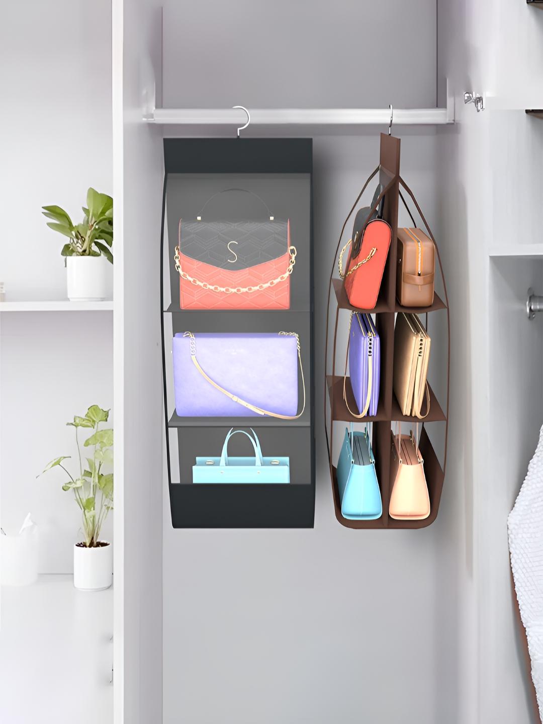 Buy Aura Black & Brown 2 Pieces Storage Hanging Organisers - Organisers ...
