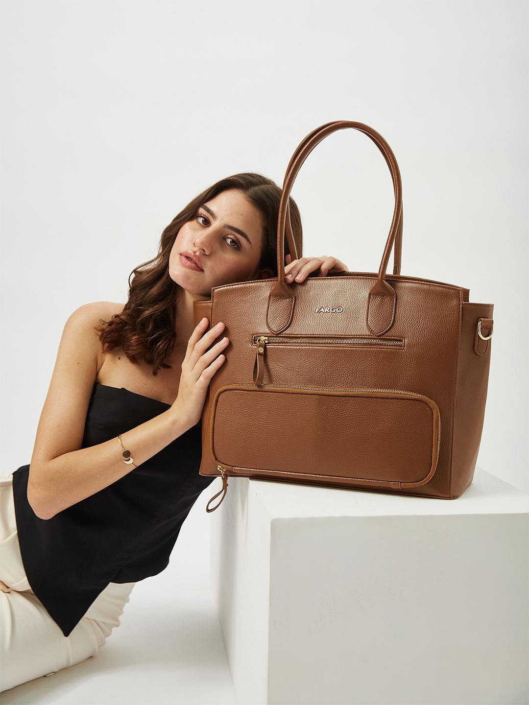 Buy FARGO Oversized Structured Ornate Tote Bag - Handbags for Women ...
