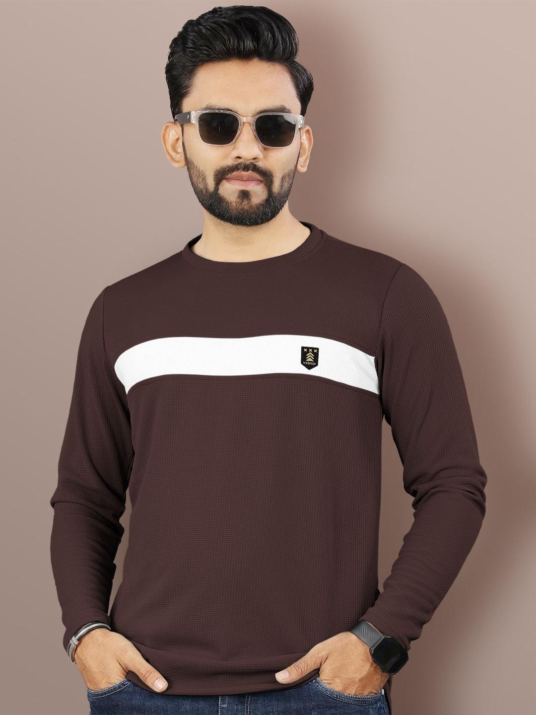 Buy VeBNoR Brand Logo Printed Full Sleeves Round Neck T Shirt - Tshirts ...
