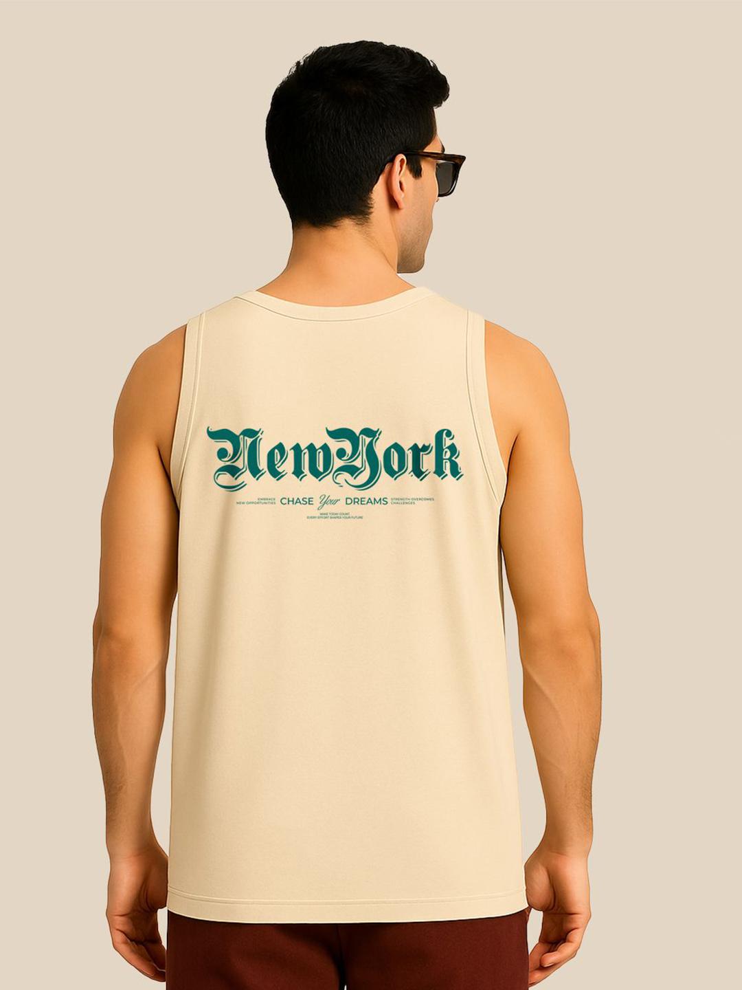 Buy VEIRDO Typography Printed Pure Cotton Oversized Basic InnerVest ...