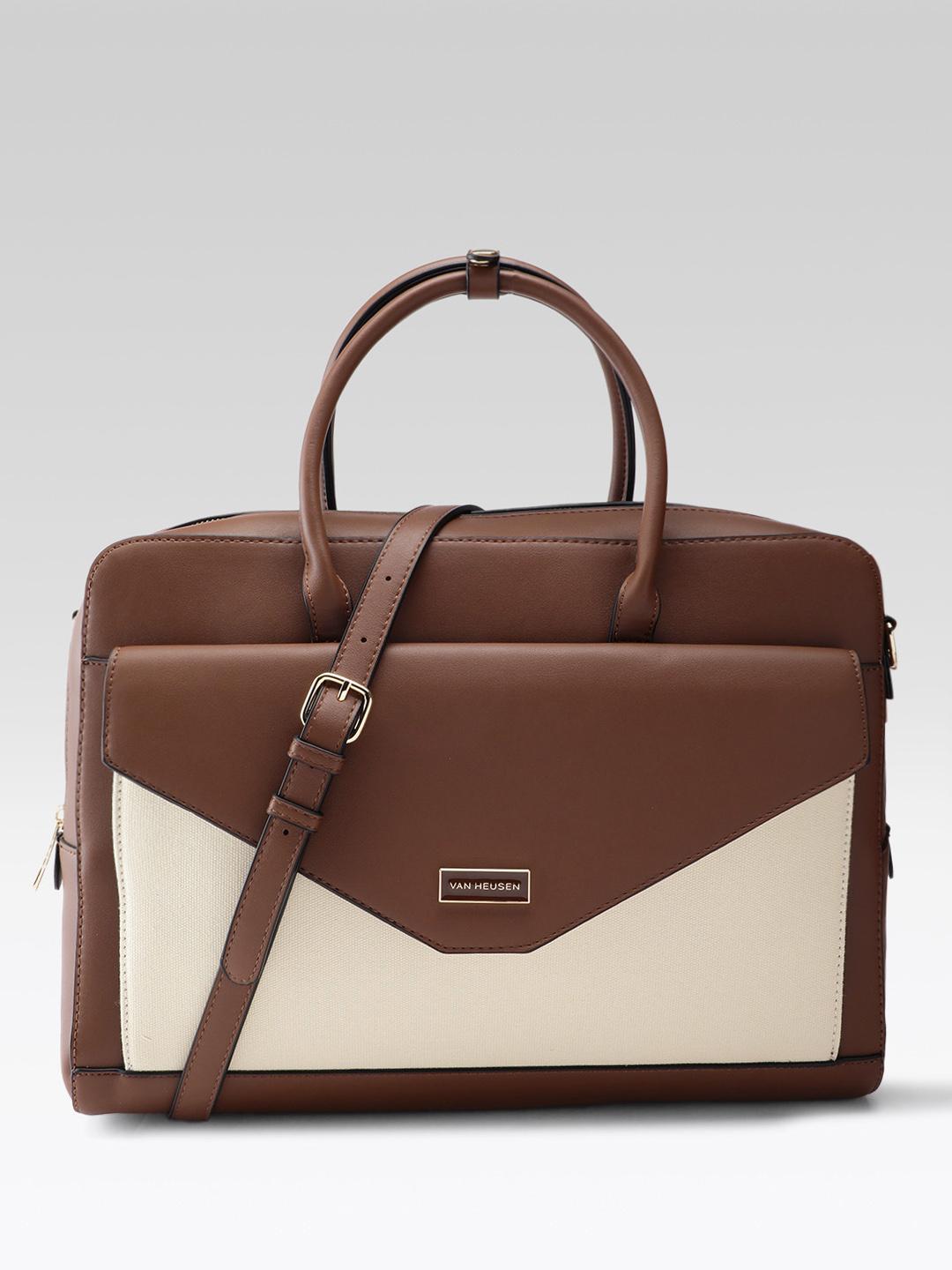 Buy Van Heusen Women Colourblocked Laptop Bag Up To 14 Inch - Laptop ...
