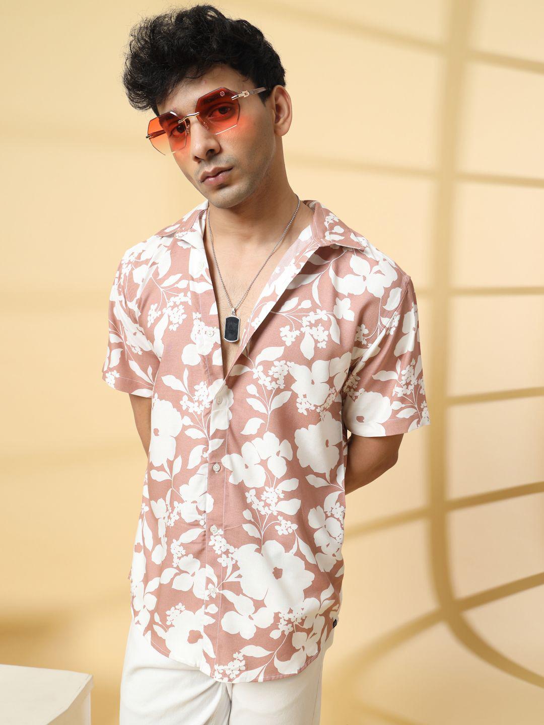Buy Rigo Floral Printed Spread Collar Relaxed Fit Shirt - Shirts for ...