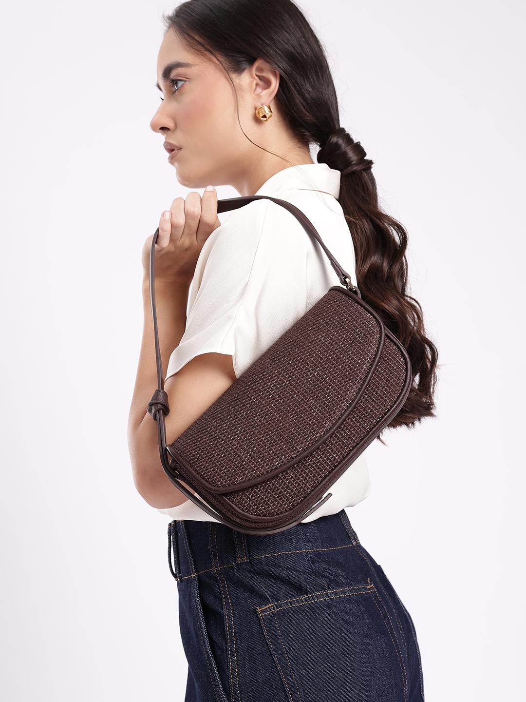 Buy MANGO Textured Structured Shoulder Bag - Handbags for Women ...
