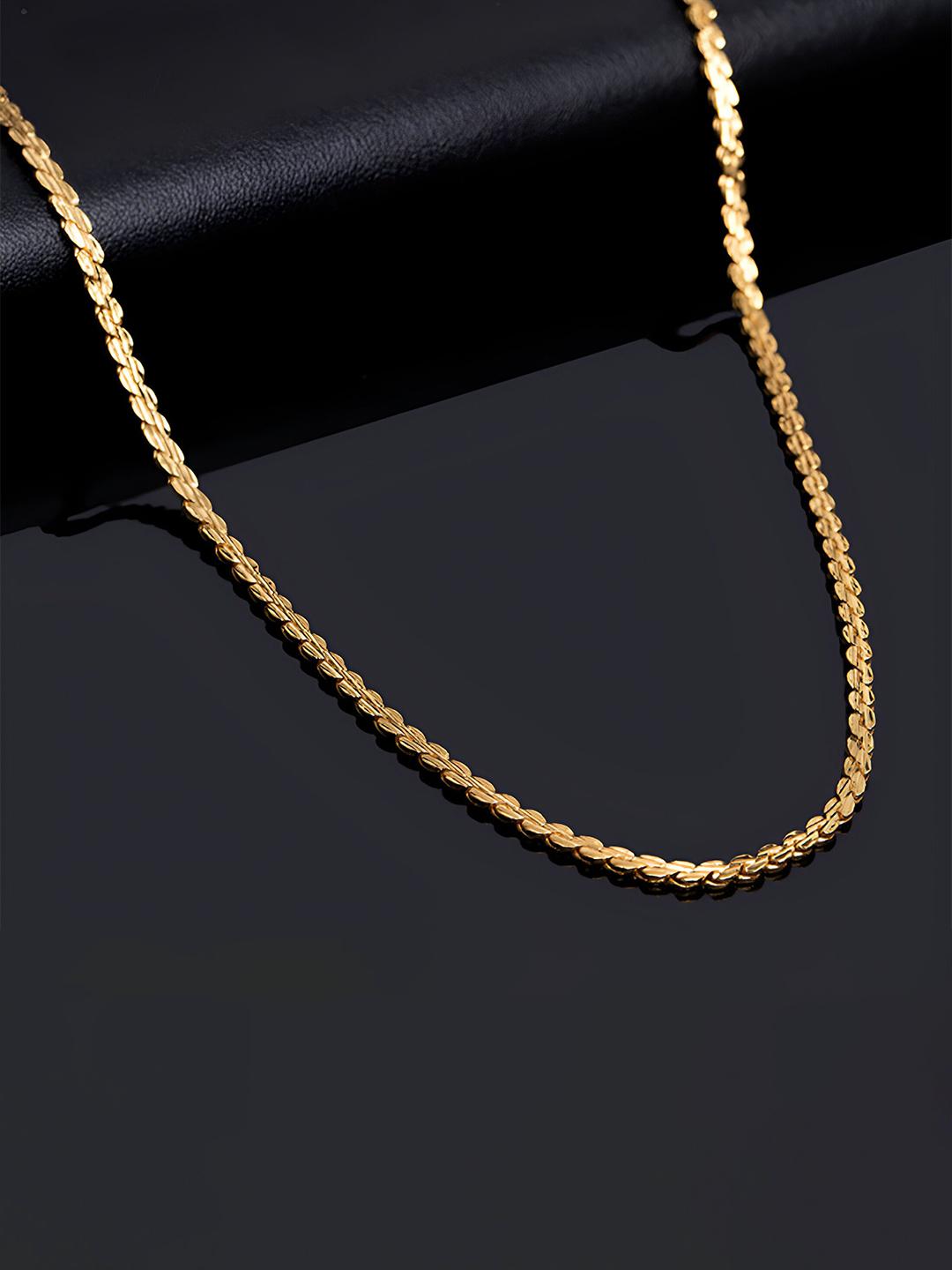 Buy Thrillz Gold Plated Minimal Chain - Necklace And Chains for Men ...
