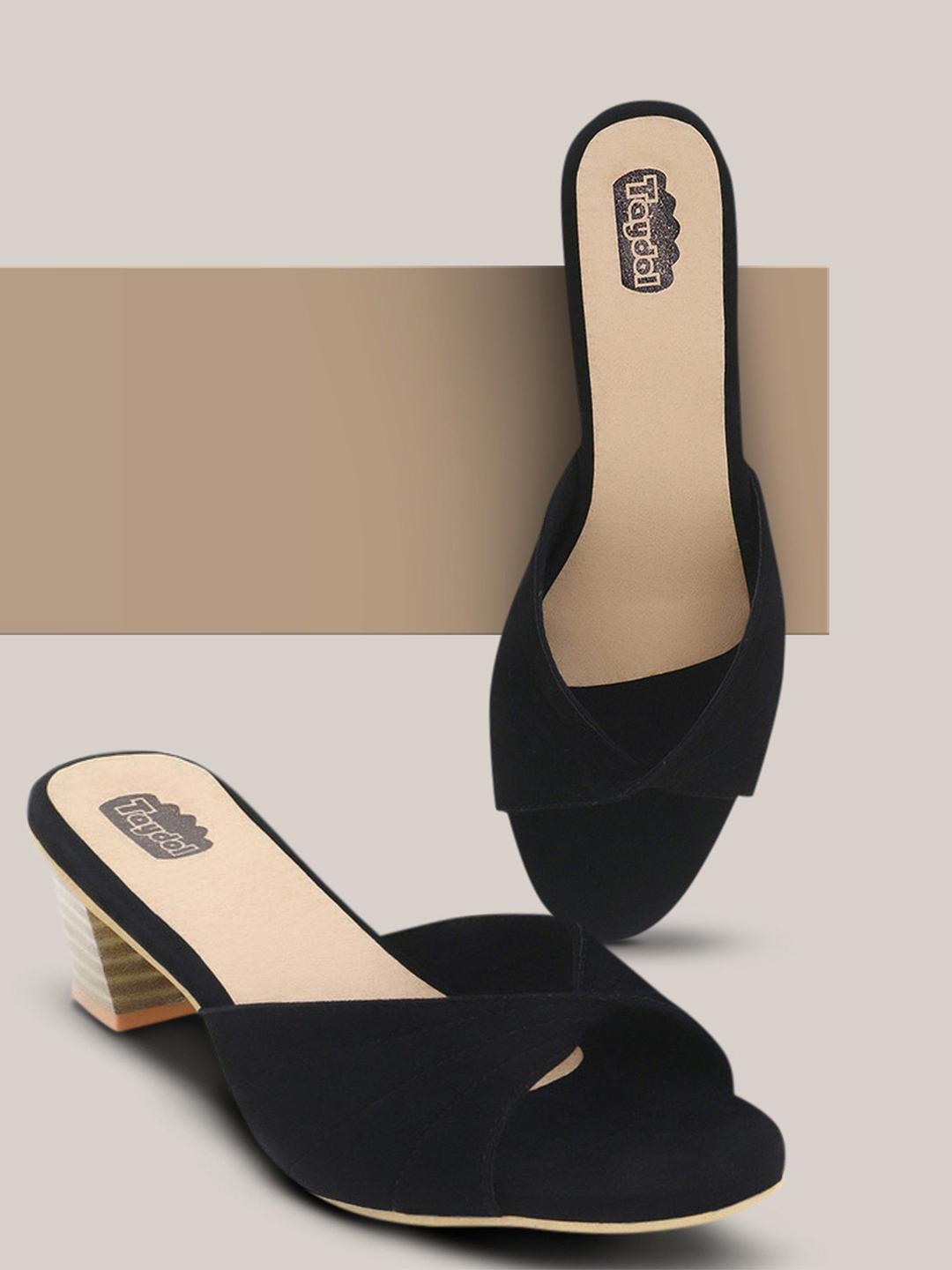 Buy TAYDOL Women Block Open Toe Heeled Sandal Heels - Heels for Women ...