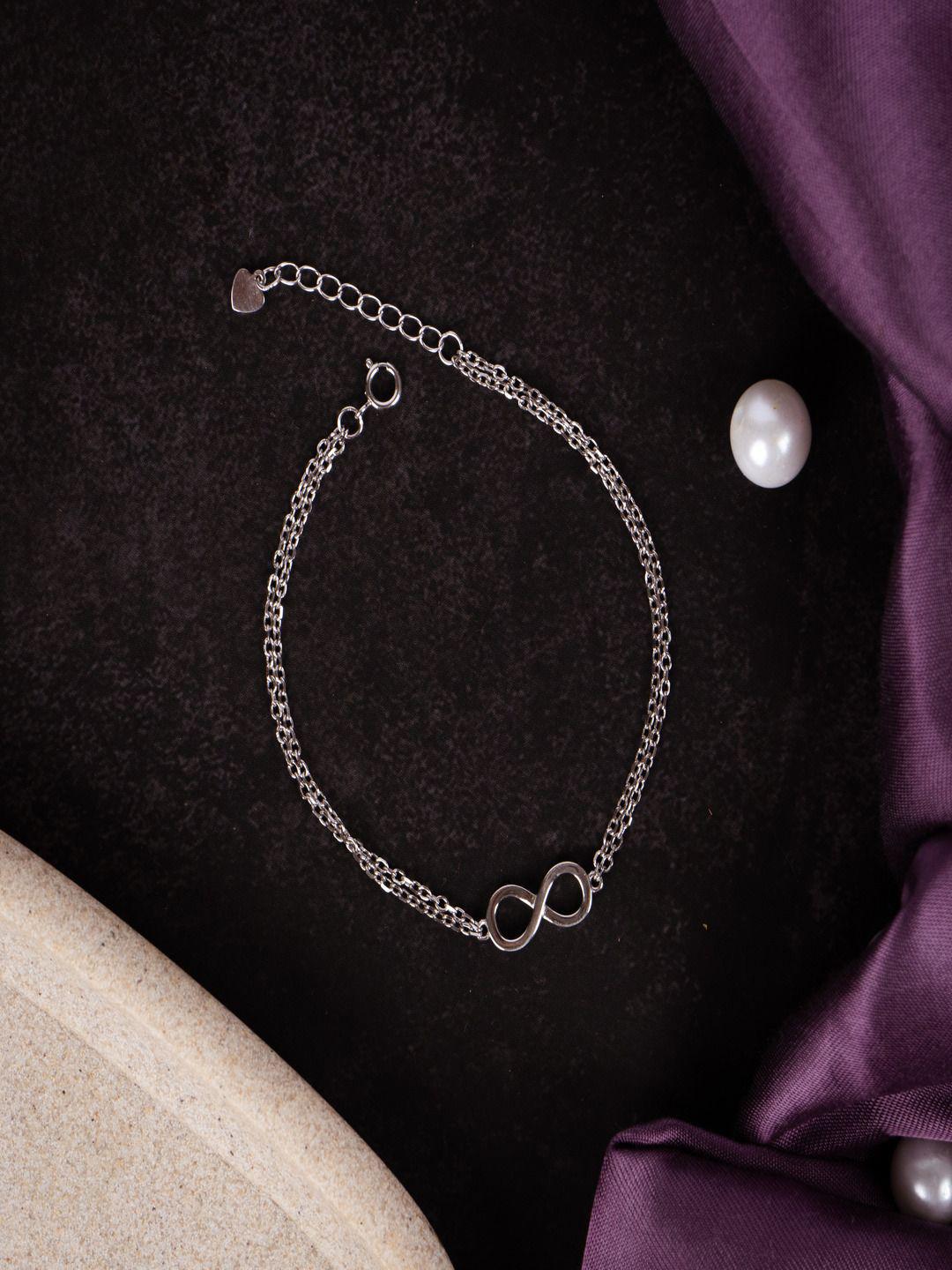 Buy GLYTERS Sterling Silver Rhodium Plated Armlet Everlasting Hope ...