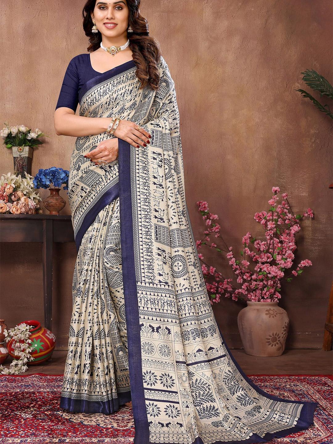 Buy ROOP SUNDARI SAREES Ethnic Motifs Printed Saree - Sarees for Women ...