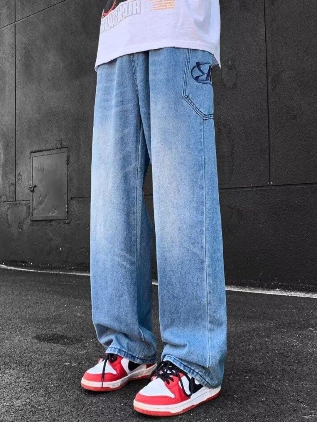 Buy Beyond Borders Men Loose Fit Wide Leg Trousers - Trousers for Men ...