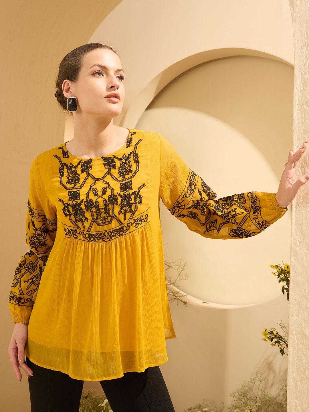 Buy Antheaa Women Embroidered Top - Tops for Women 33193647 | Myntra