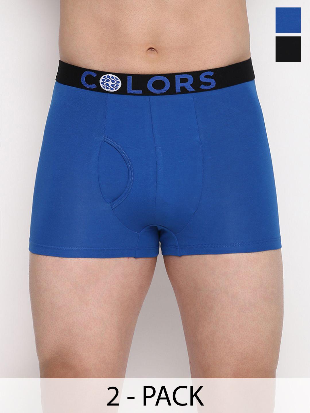 Buy COLORS By Rupa Frontline Men Pack Of 2 Short Trunks Colors101_B(1 ...