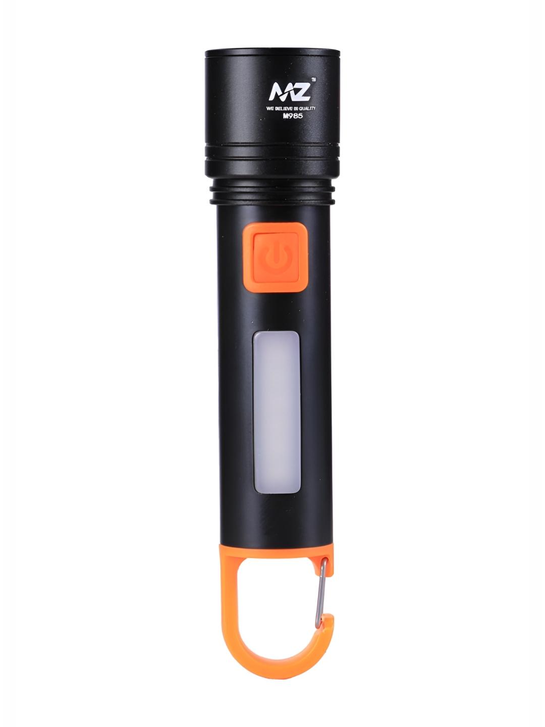Buy MZ M985 Black Metal Rechargeable Led Flashlight - Flashlight for ...