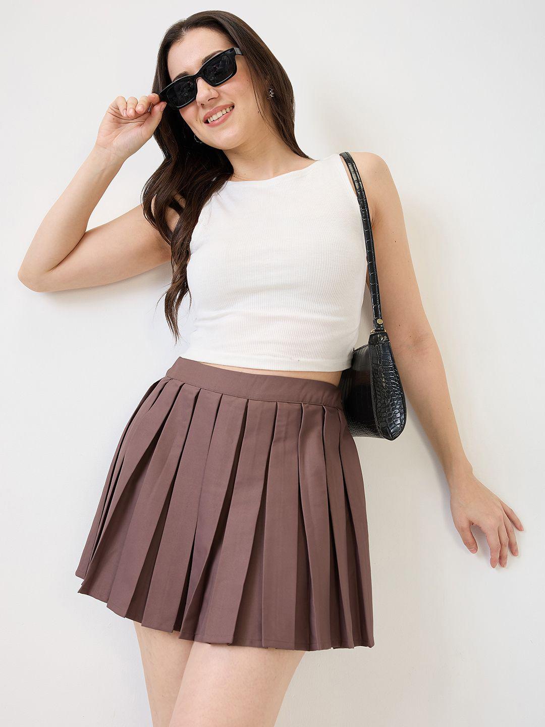 Buy Globus High Rise Pleated Mini Korean Tennis Skirt - Skirts for ...