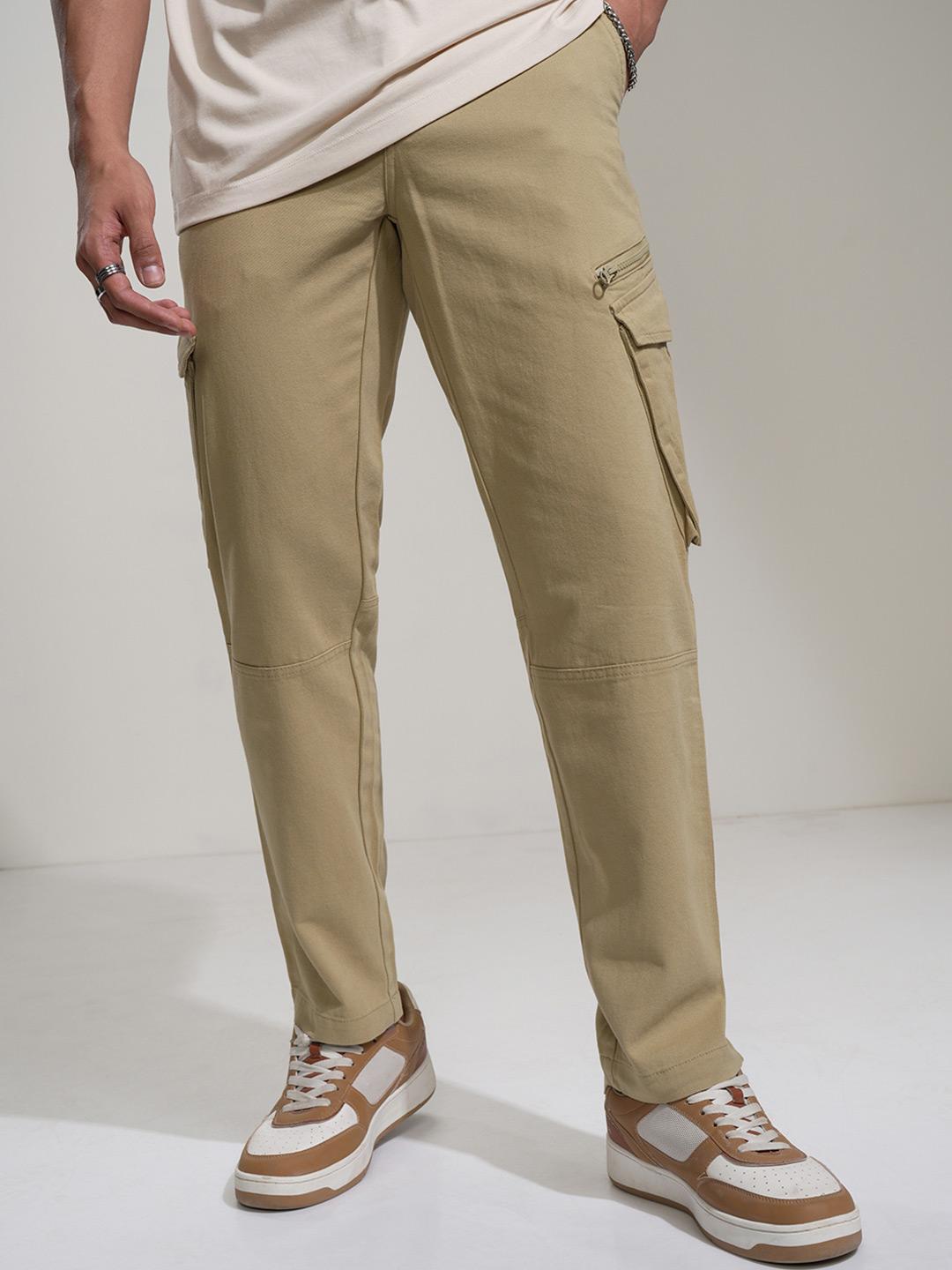 Buy HIGHLANDER Men Solid Cargo Pant - Trousers for Men 33209588 | Myntra